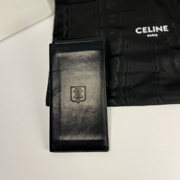 Celine | Accessories | Celine Black Leather Long Wallet | Poshmark